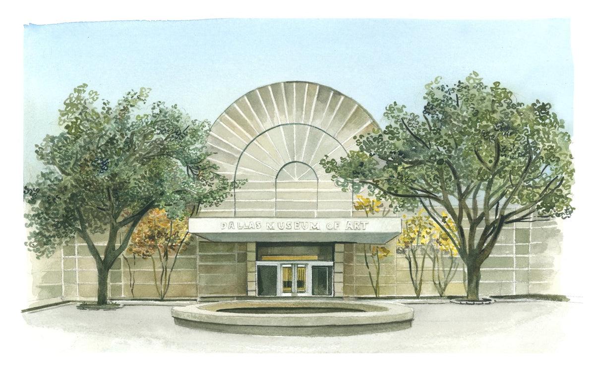 Dallas Museum of Art Watercolor Fine Art Wall Print – Melissa Rothman ...