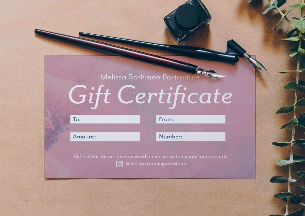 Portrait Gift Certificates – Melissa Rothman Portraiture